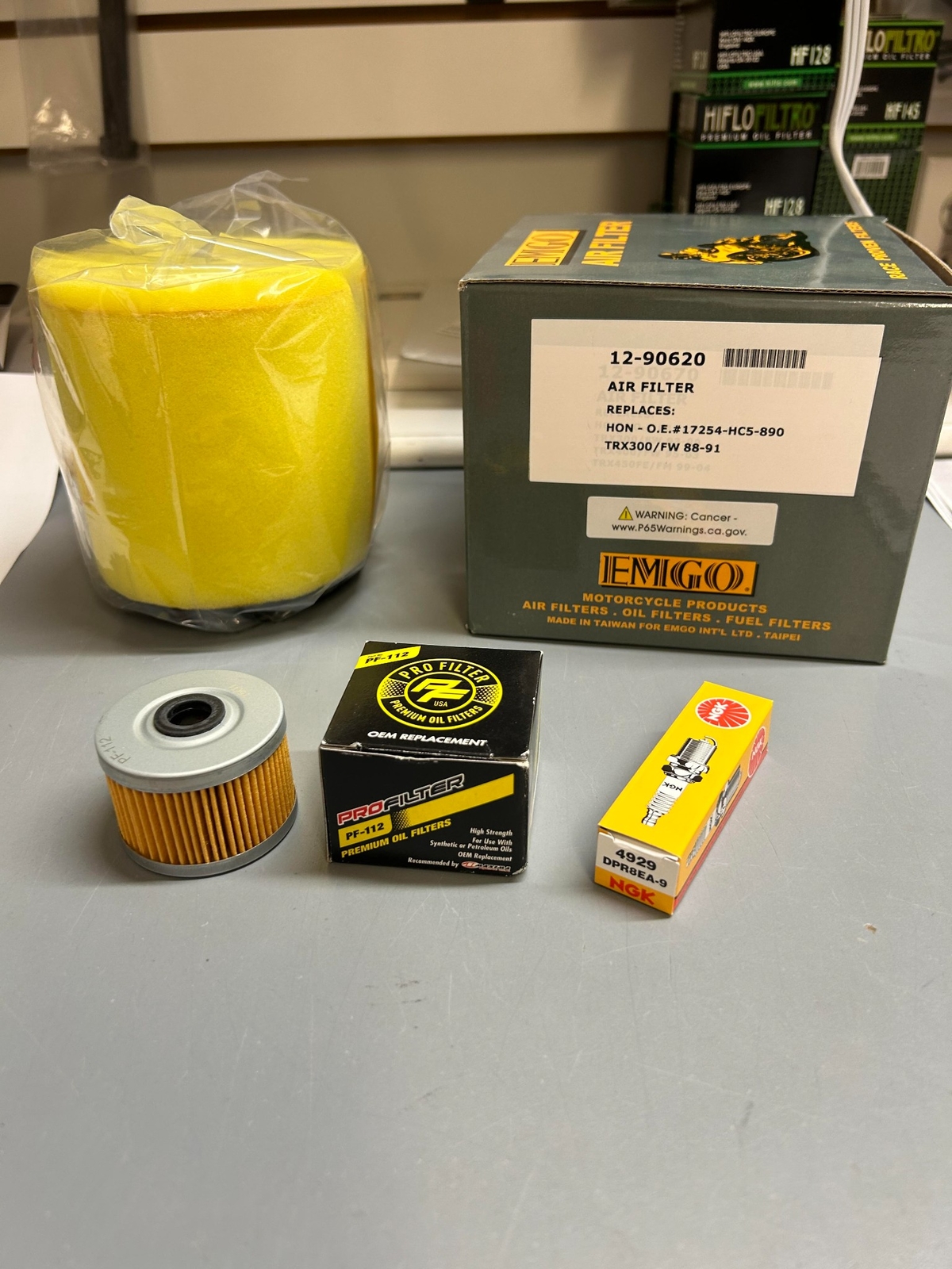 NGK Tune up kit Air, Oil Filter & Spark Plug Honda TRX300 Fourtrax FW ...