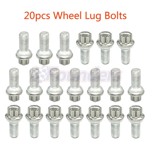 20Pcs Chrome Wheel Lug Bolt For Mercedes C207 C216 W204 W212 W221 ...