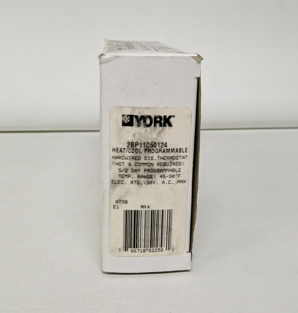 ~Discount HVAC~ YP-S12BP11C50124 - York - Heat/Cool Programmable ...