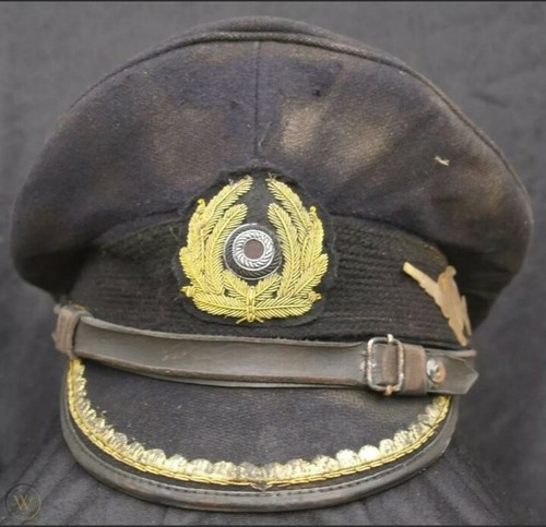 GERMAN WWII WW2 NAVY BLUE KRIEGSMARINE NAVY OFFICER CAP HAT U-96 | eBay