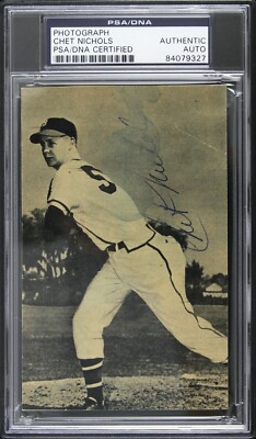 1951-56 Chet Nichols Boston/Milwaukee Braves Signed 3x5 Photo (PSA/DNA ...