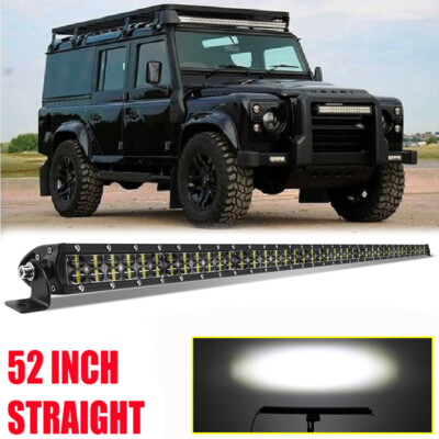 6D 52" 1500W LED Work Light Bar High Output For LAND ROVER DEFENDER 90 ...