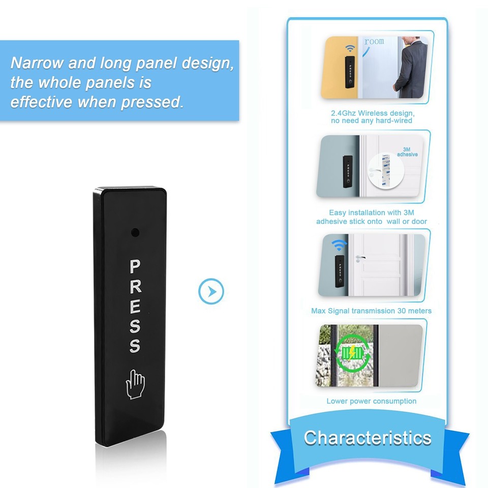 WiFi Smart&Wireless Push Buttons for Entry System, Automatic Doors ...