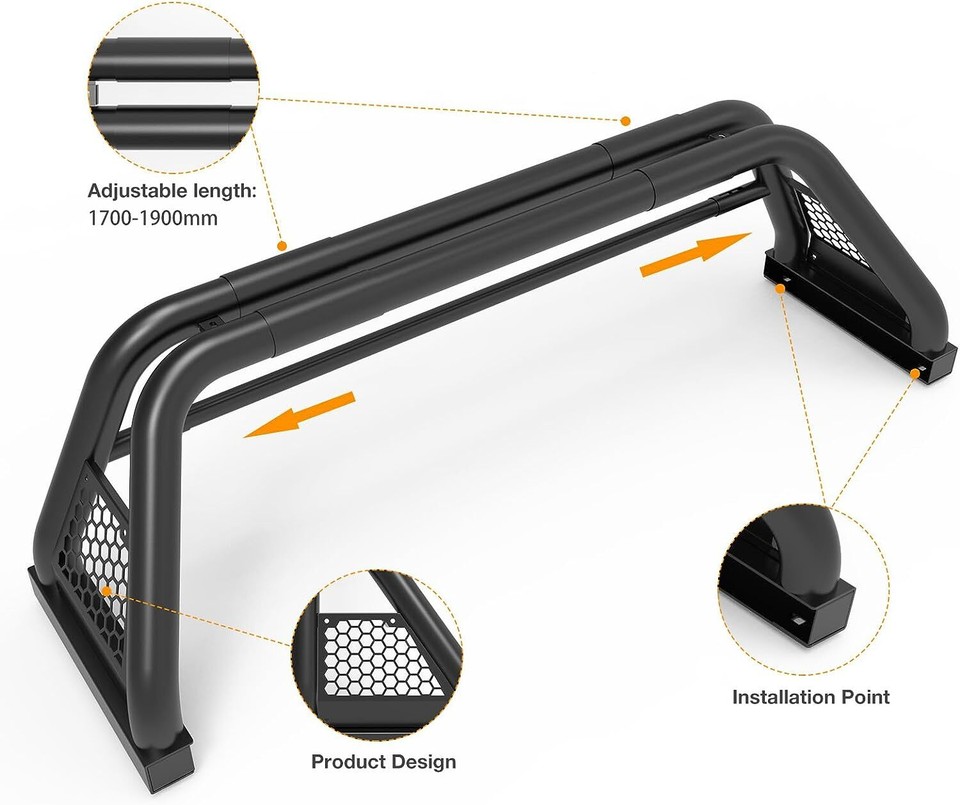 Universal Roll Bar Bed Truck Chase Sport Rack Full Size Pickup | eBay