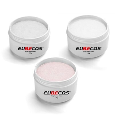 EUBECOS Finest Nail Studio Acrylic Powders SET 3.18 oz 90G in Clear ...