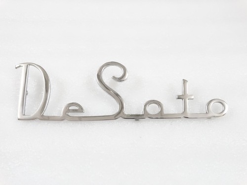 CHROME PLATED BADGE DECAL MONOGRAM EMBLEM FITS TO VINTAGE DESOTO #V189 ...