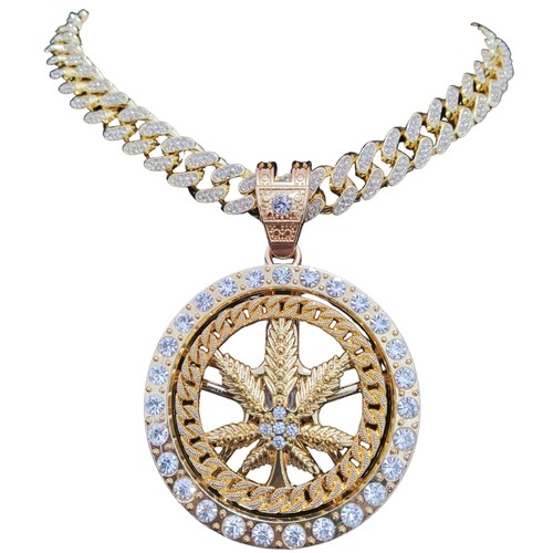 Iced Out Pendant, Iced Out Chain for Men Women, Hip Hop Cuban Chains ...