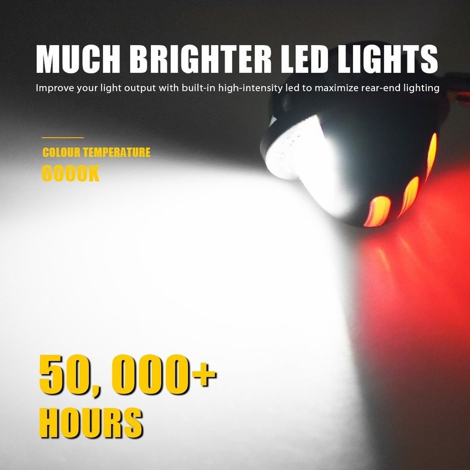 2-20X For 1999-16 Ford F250 F150 F350 RED Tube LED License Plate Tag ...