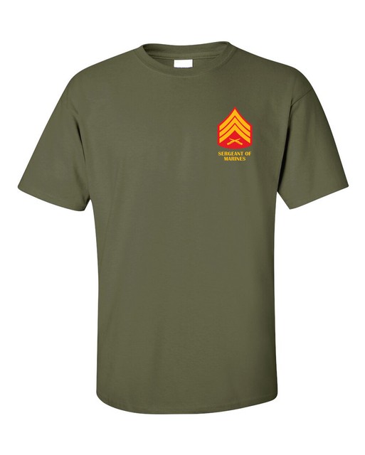 USMC Marines Sergeant T-Shirt (2-Color Rank) | eBay