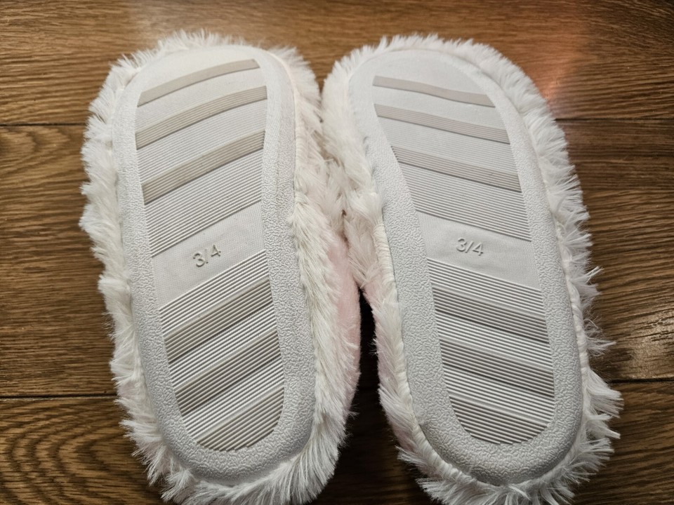 New White, Pink, Blue & Silver Unicorn Slippers Size 3/4 | eBay UK