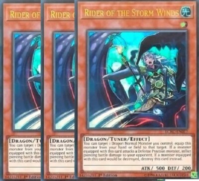 Yugioh - Rider of the Storm Winds x 3 1st Edition Ultra Rare NM - Free ...