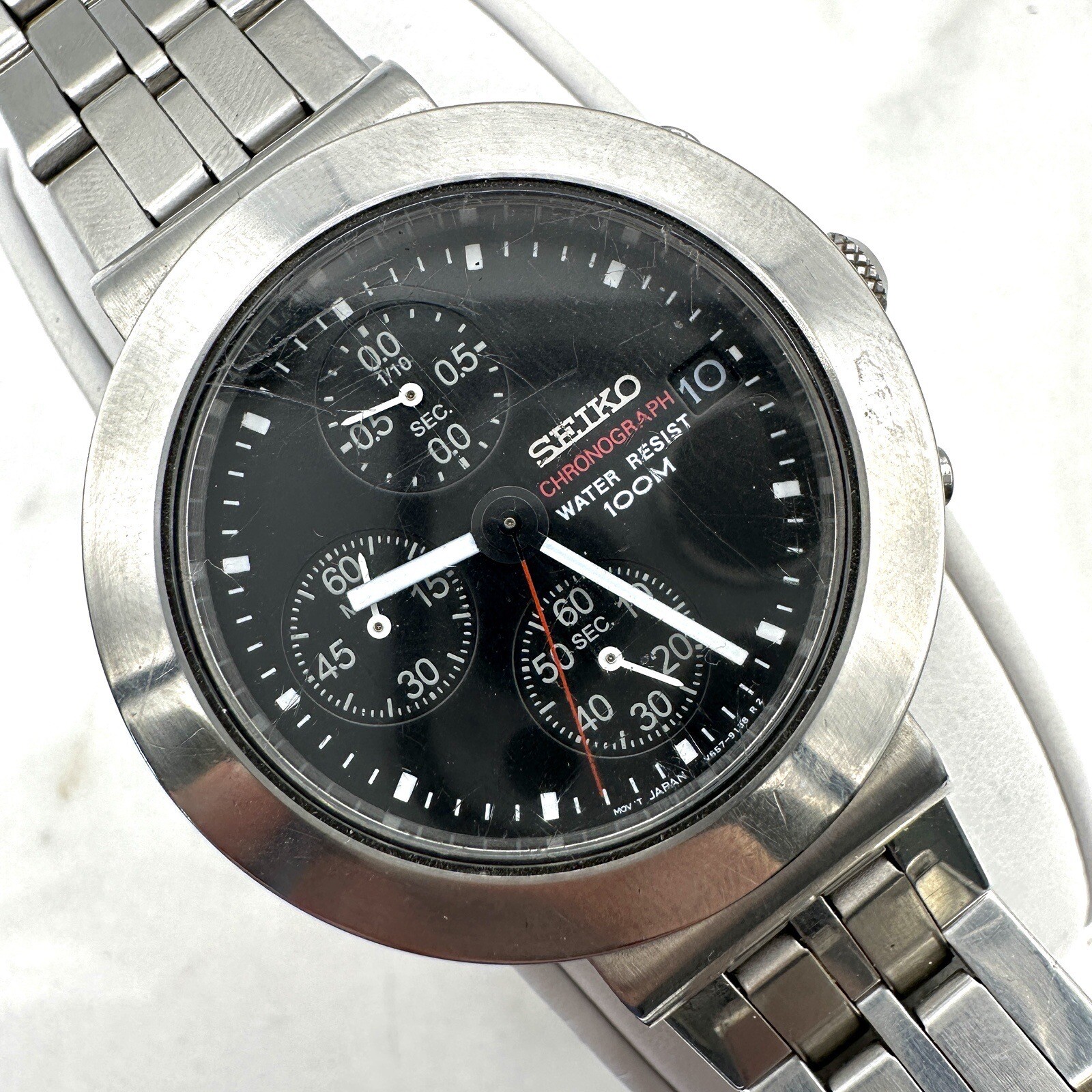 Seiko V657-8140 Chronograph, Stainless Steel Bracelet… - Gem