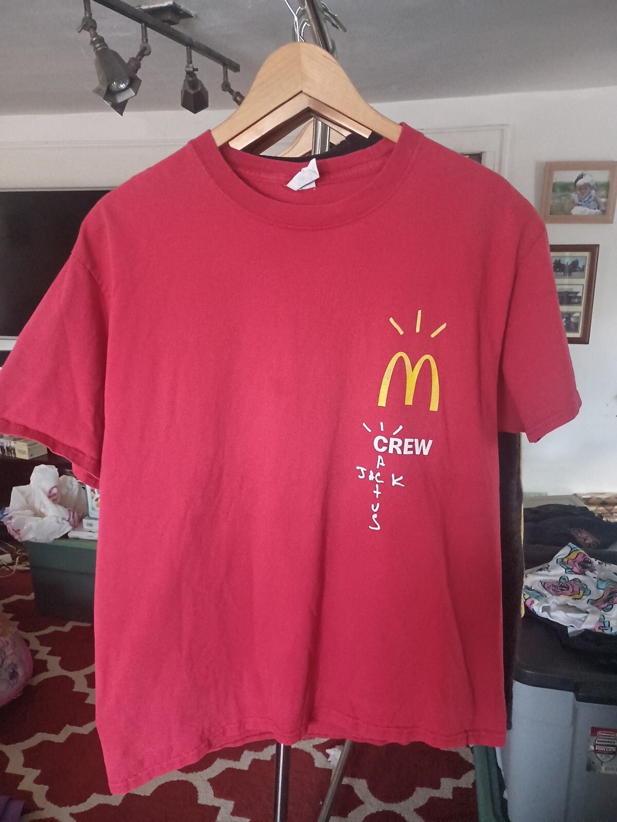 Travis Scott x McDonald's - Cactus Jack - Red Crew T-… - Gem