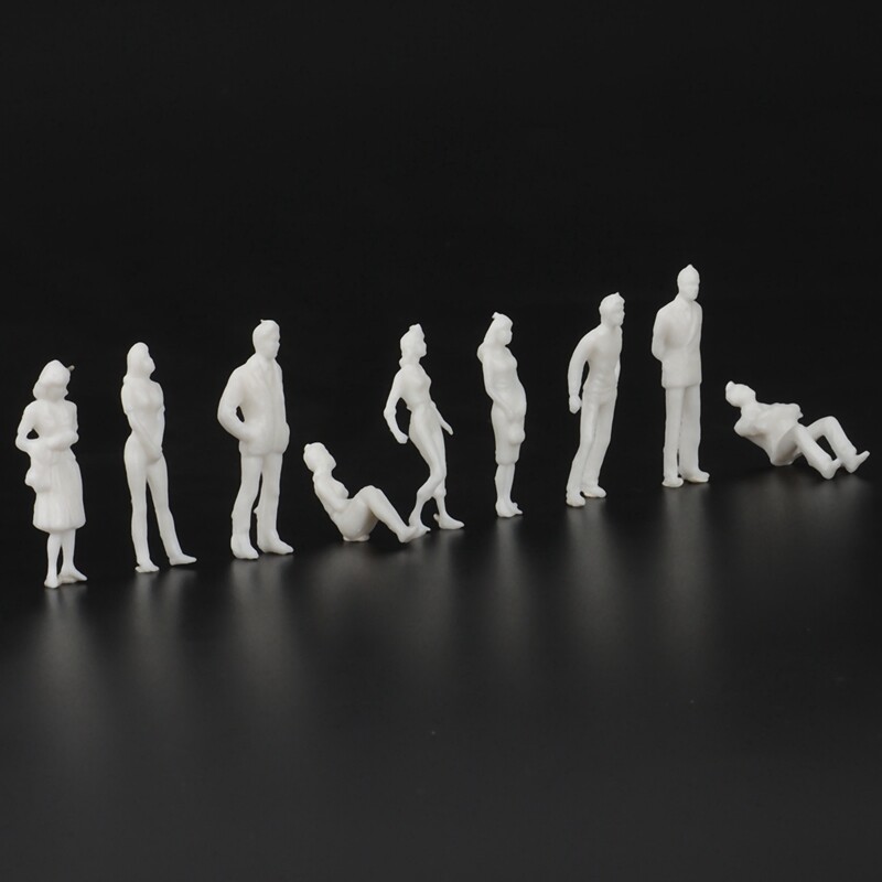 1:50 White Figures Architectural Model Human Scale HO Model Plastic ...