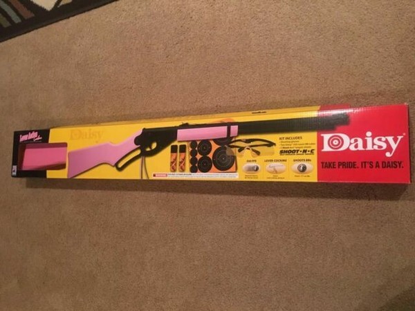 Pink Daisy Red Ryder Carbine BB Gun Kit 650 Shot With Glasses Targets ...