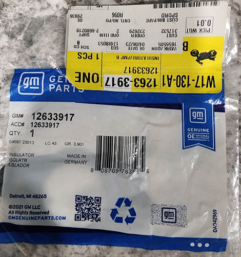 Genuine GM FUEL SUPPLY GASKET GENERAL MOTORS GMC 12633917 OEM Brand NEW ...