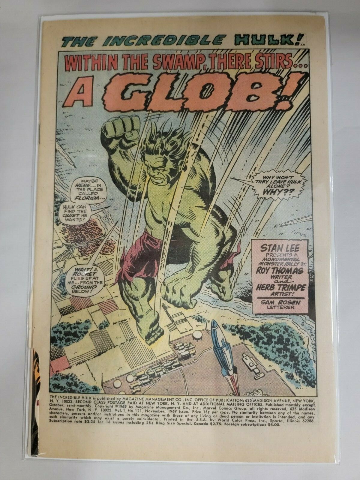 Incredible Hulk #121 Trimpe 1st & Origin Glob Coverless but Excellent ...