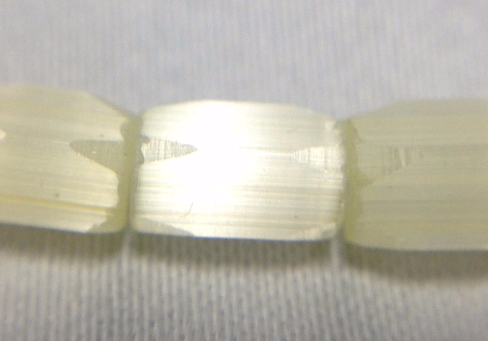Faceted Frosted Glass Atlas Tubular Beads. 4mm Diameter x 6mm Long - 4 ...