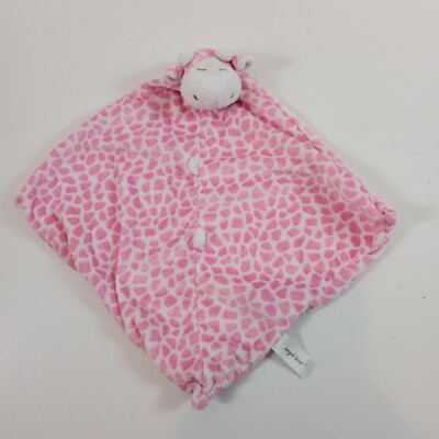 Angel Dear Giraffe Pink Girl Print Lovey Security Baby Blanket | eBay