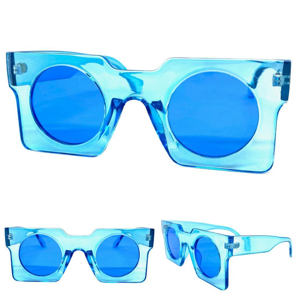 Classic Funky Vintage Retro Style Party Raver SUNGLASSES Large Square ...