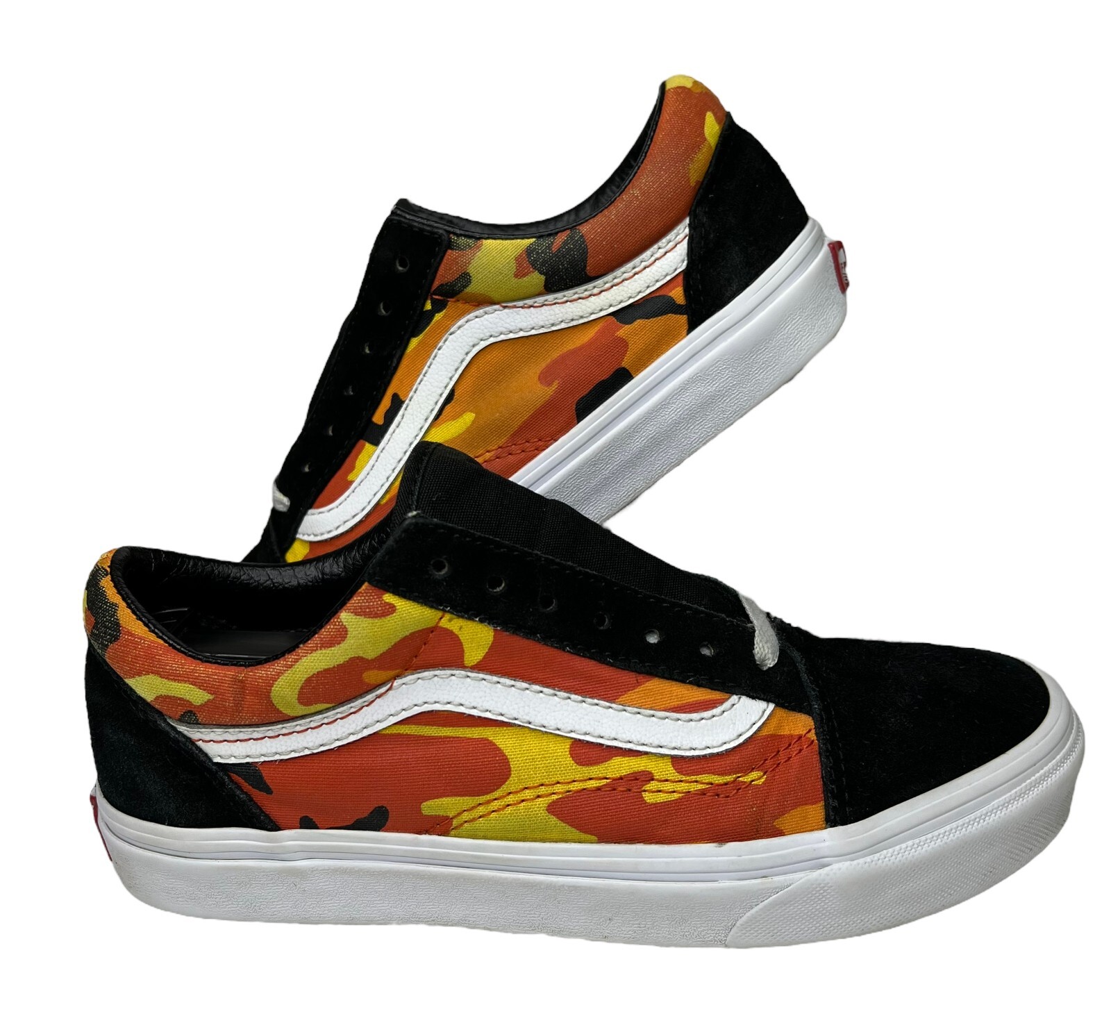 Vans Old Skool Orange Camo Skateboarding Shoe 500714 Size Men's 6 Women ...