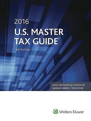 U. S. Master Tax Guide (2016) by CCH Tax Law Editors (2015, Trade ...