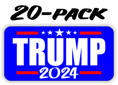 20 pack TRUMP 2024 1x2 Vinyl Hard Hat Stickers / Toolbox Helmet Decals ...