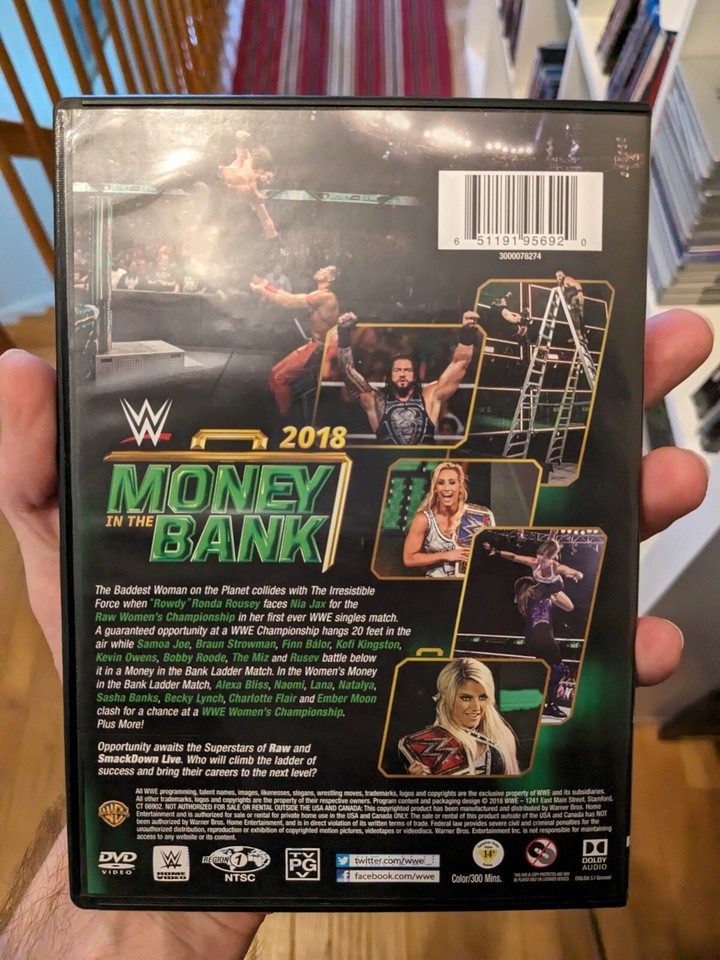 WWE WWF Money In The Bank 2018 DVD With Charlotte Flair Trading Card ...