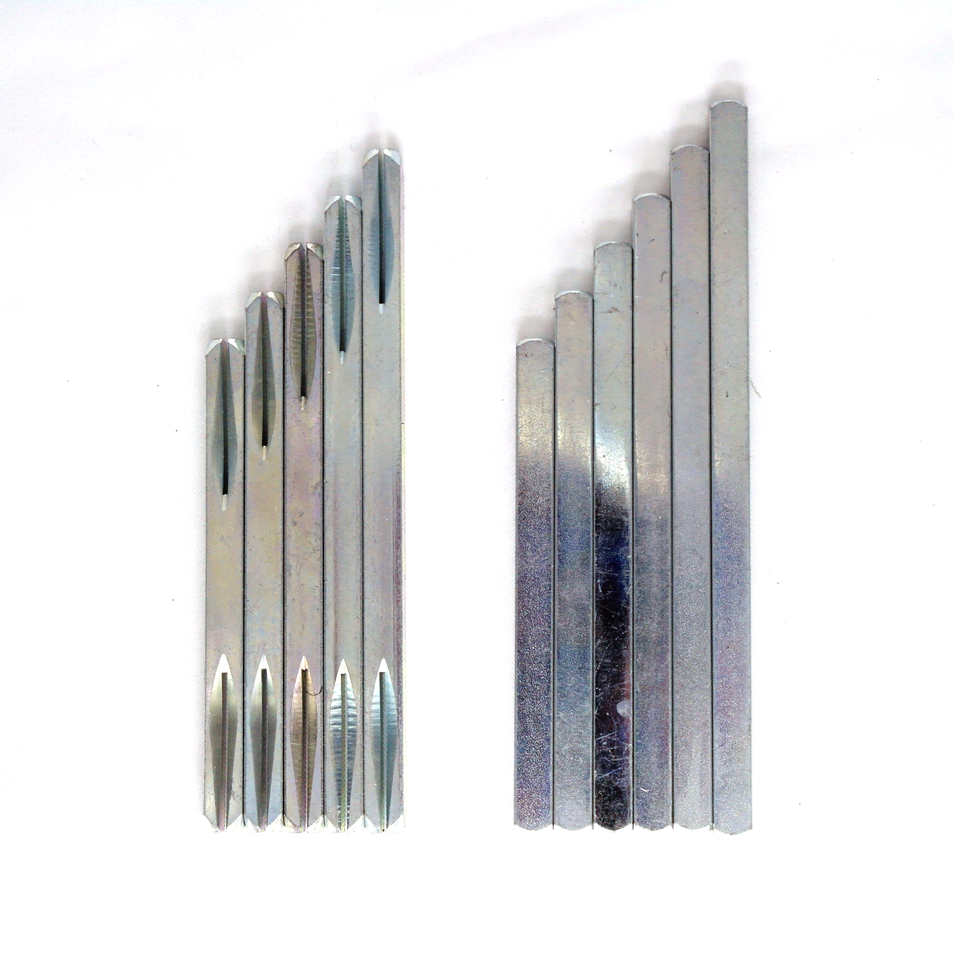 8mm Spindle Bar SPLIT or PLAIN 100 110 120 130 140 150mm L Steel Zinc ...