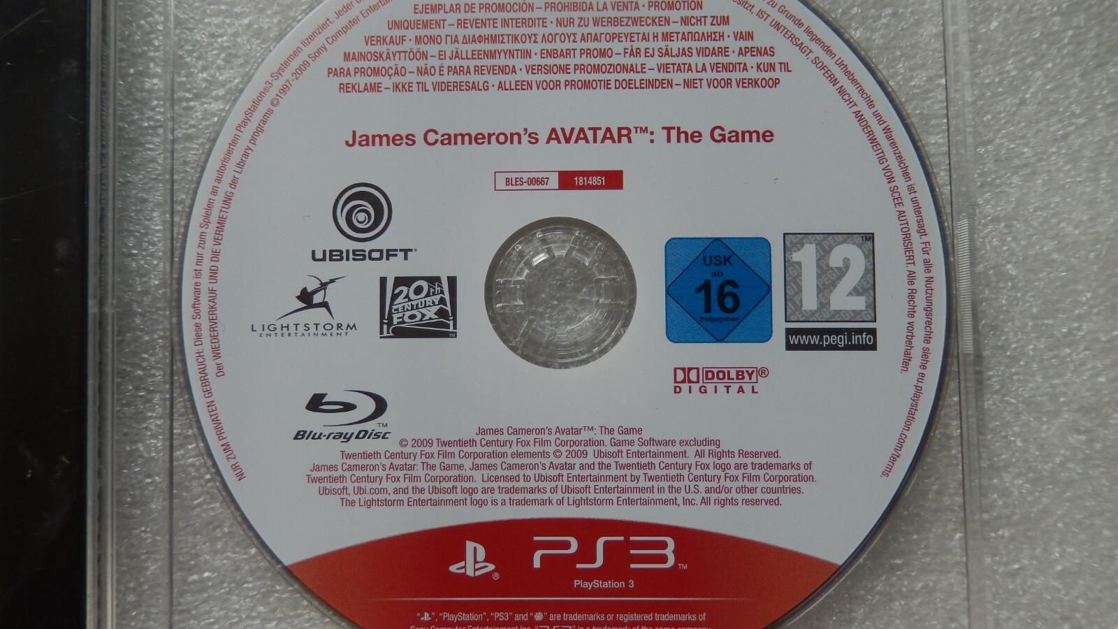 James Cameron's Avatar The Game PS3 PROMO Rare Sony PlayStation 3 ...