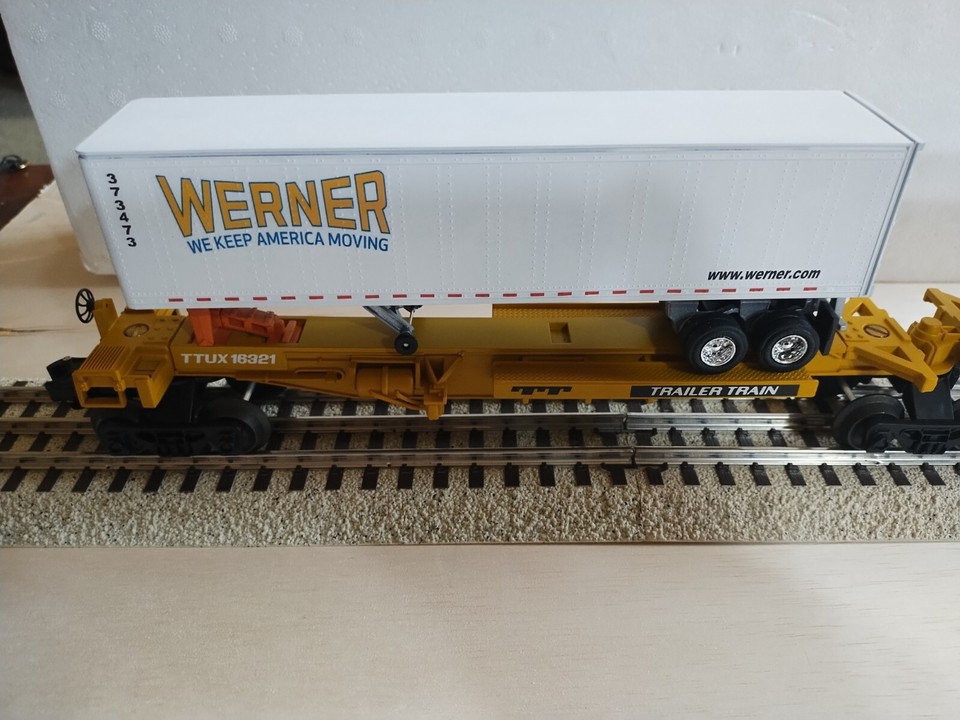 LIONEL TTUX SPINE CAR SET O GAUGE w/ “ Werner " INTERMODAL TRAILERS | eBay