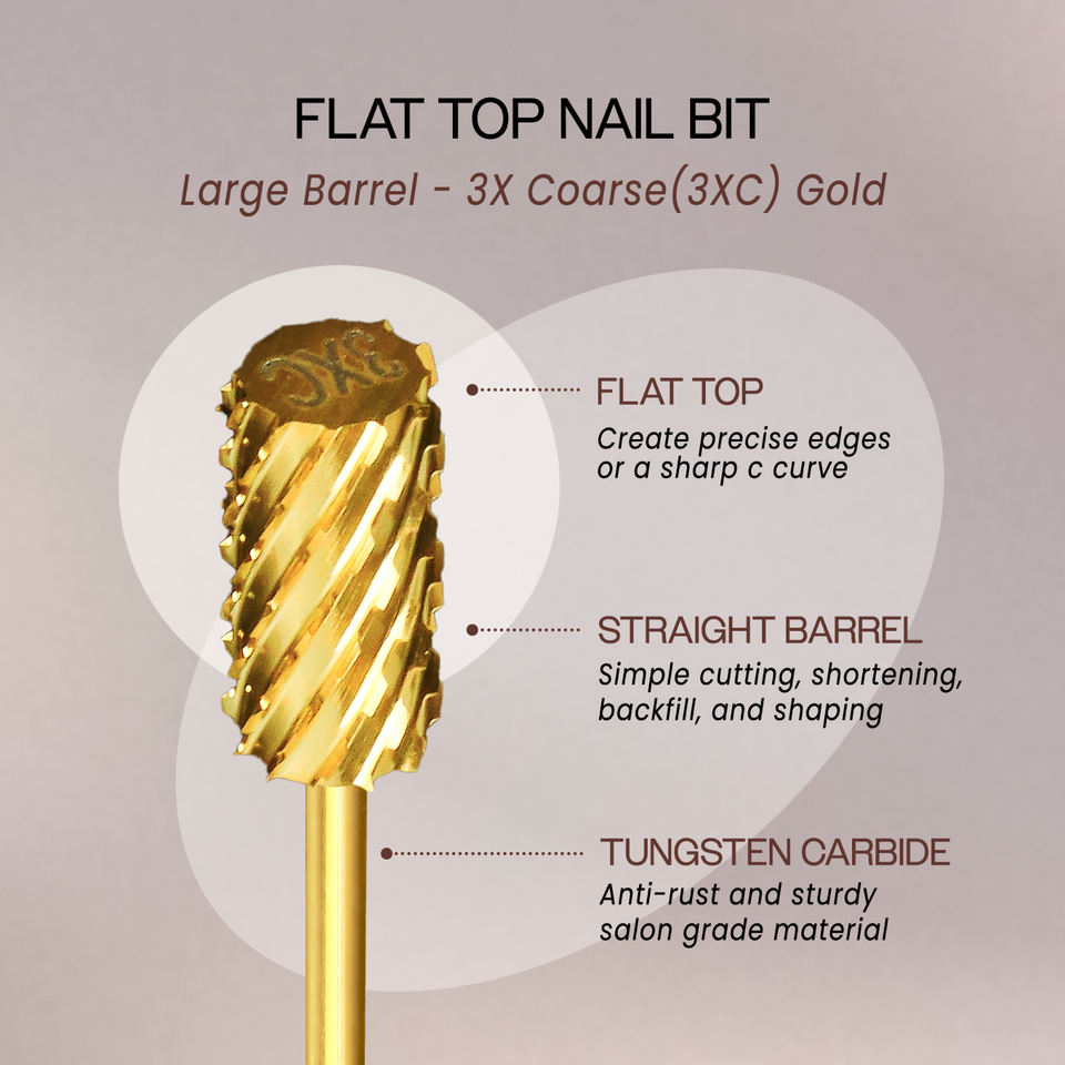 Professional Gold Large Barrel Nail Drill Bit 3X Coarse Grit | eBay