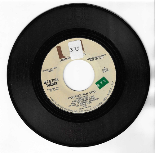 IKE & TINA TURNER - OOH POO PAN DOO - 1970s 7" PROMO SINGLE 45rpm VINYL ...