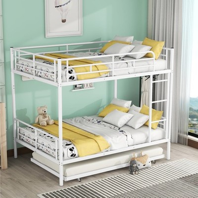 Twin Size Low Loft Bed with Ladder and Slide,White(OLD SKU:WF196418AAK ...