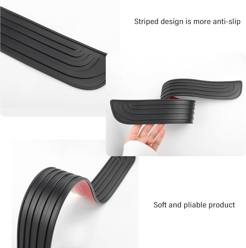 4PCS Car Door Sill Protector,Anti-Scratch Rubber Car Door Protector ...