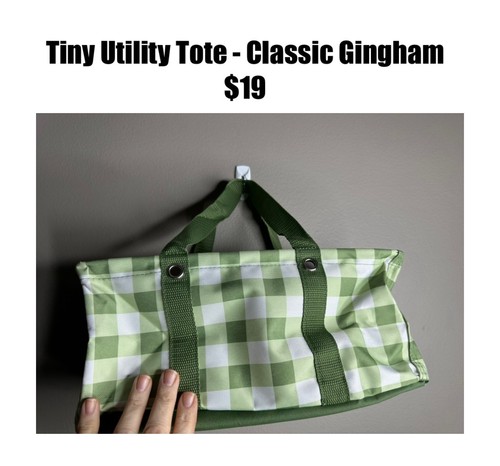 THIRTY ONE Tiny Utility Tote AM03 Classic Gingham | eBay