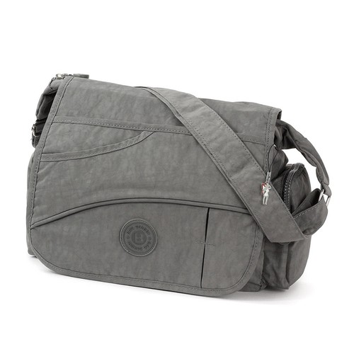 Bag street Sac à Main pour Femmes Bandoulière Gris Nylon 32x13x20 ...