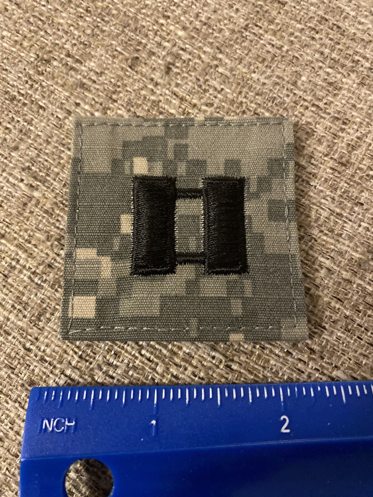 US Army Captain CPT O-3 Rank ACU Hook / Loop Pattern Military Patch ...