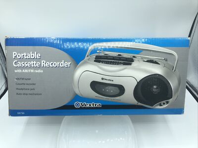 Vextra VX730 Portable Cassette Recorder with AM/FM Radio -New In Box | eBay