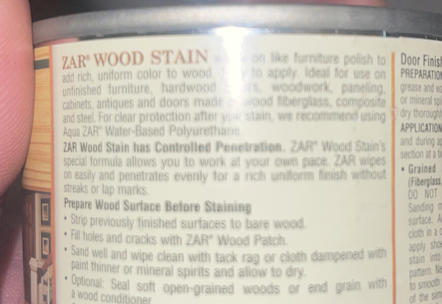 ZAR 139 Coastal Boards Half Pint Oil Based Interior Wood Stain | eBay