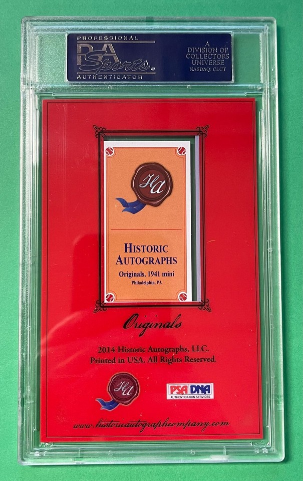 2014 HA ORIGINALS 1941 MINI GAYLORD PERRY CUT AUTO AUTOGRAPH 81/100 PSA ...