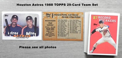Houston Astros 1988 Topps 29-Card Team Set _ Smoke-Free | eBay