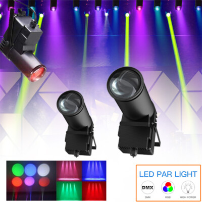 2Pcs 30W RGBW LED Stage Lighting Pin Spot Light Club Party Wedding ...