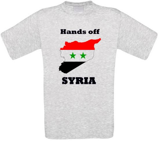 Hands Off Syria Peace No. Was Anti-war Assad T-Shirt | eBay