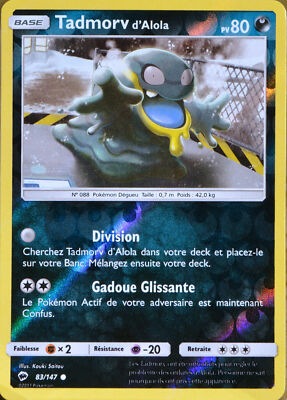 carte Pokémon 83/147 Tadmorv d'Alola 80 PV SL3 - Soleil et Lune ...