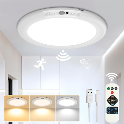 Wireless Ceiling Light Fixtures XCOFZOB Motion Sensor Light Indoor