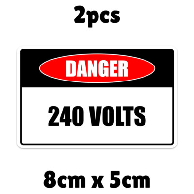 2 x 240 Volts Danger Warning Safety Sign Label Sticker Decal | eBay