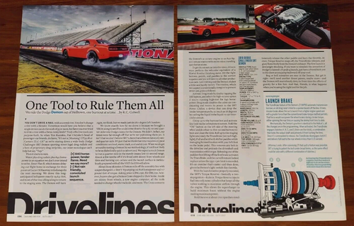 DODGE 2018 CHALLENGER SRT DEMON MAGAZINE PRINT ARTICLE CAR AND DRIVER ...