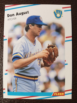 DON AUGUST DETROIT TIGERS 1988 FLEER UPDATE BASEBALL CARD #U-37 | eBay