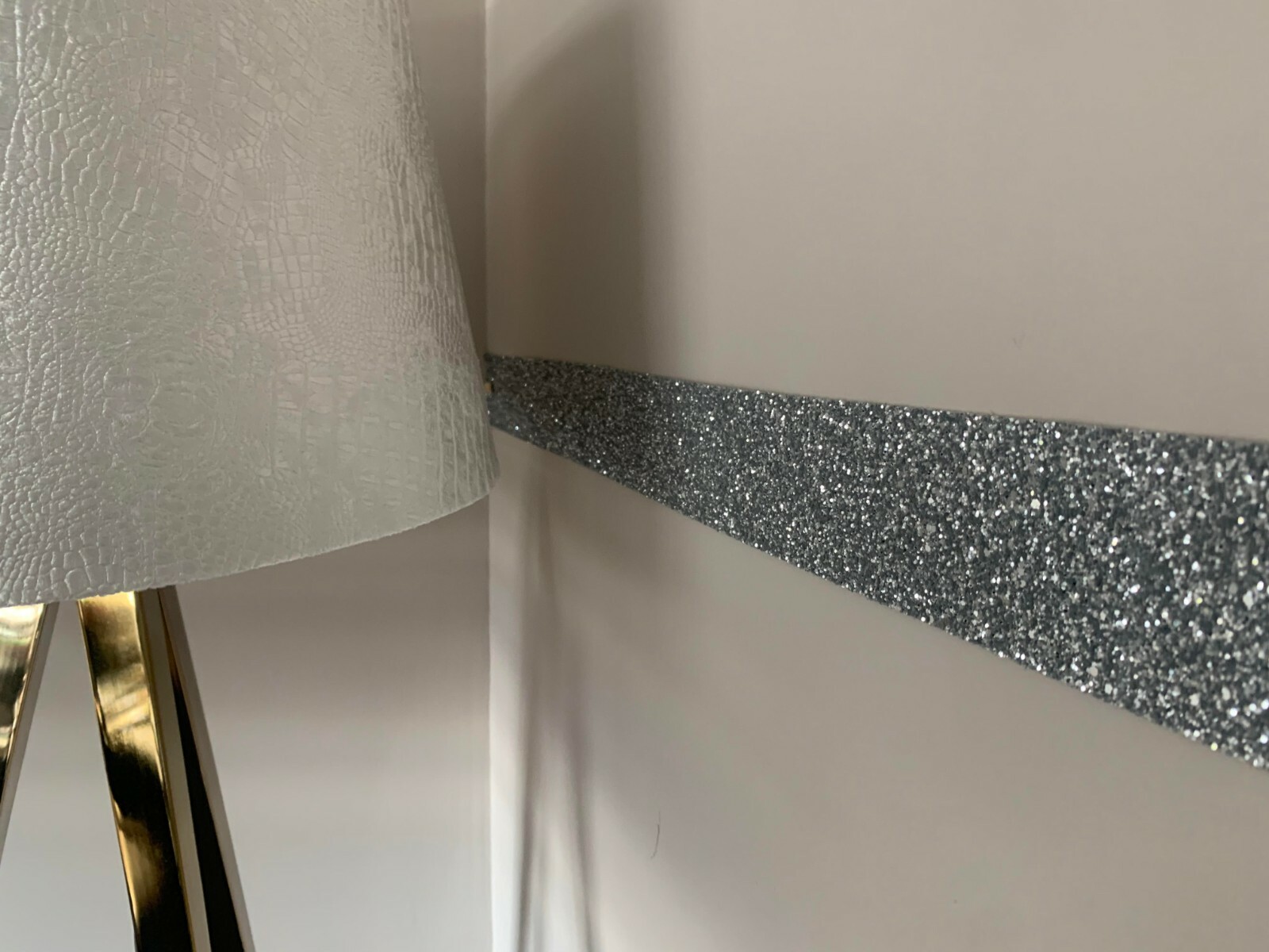 Silver Glitter Fabric Wallpaper Border | eBay UK